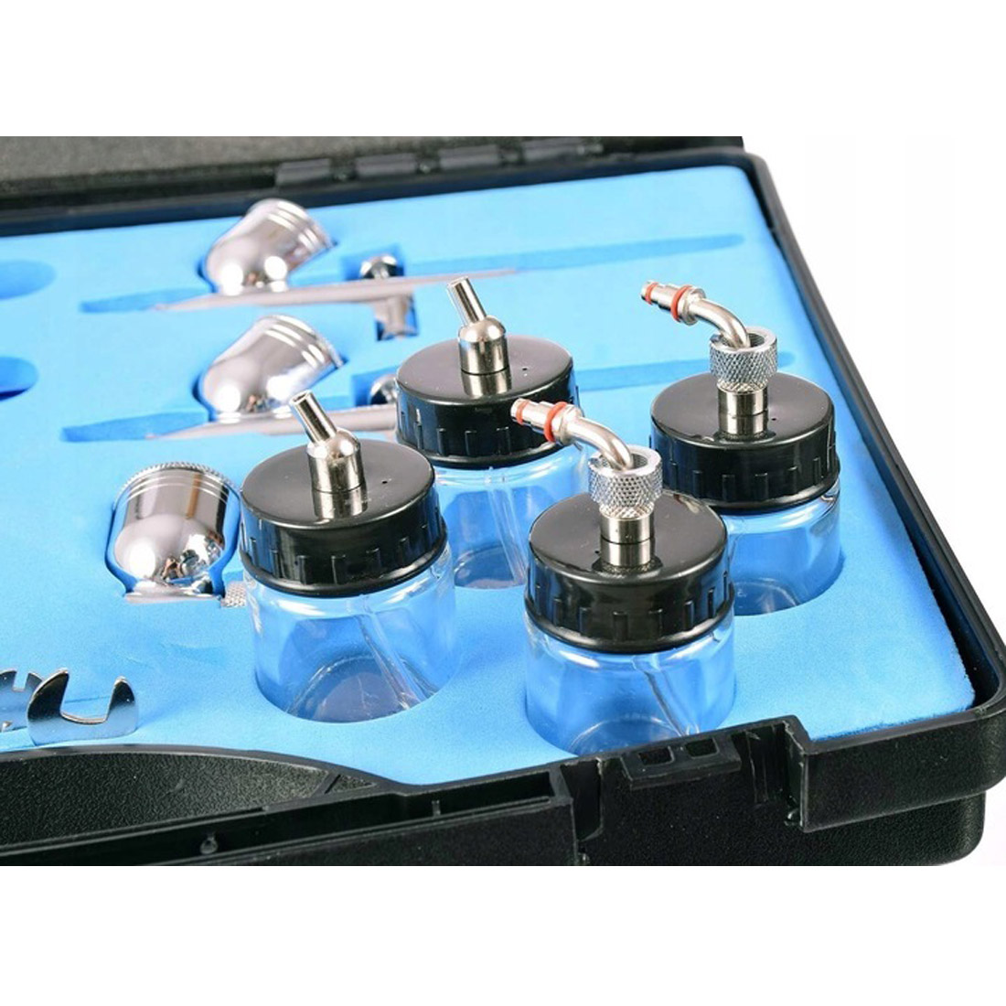 Airbrush set: Kompresor FENGDA AS-186 + 6 x airbrush pištoľ FENGDA